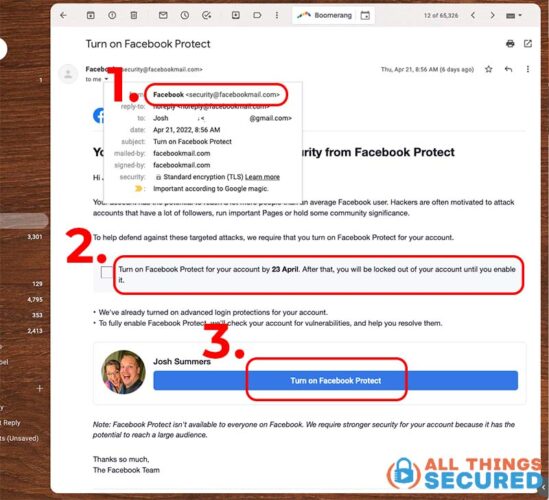 What is Facebook Protect? (and is it a scam email?)